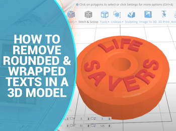 How to Remove Rounded, Wrapped Text From a 3D Mesh