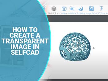 How to Create a Transparent Image and Set a Custom Size in SelfCAD